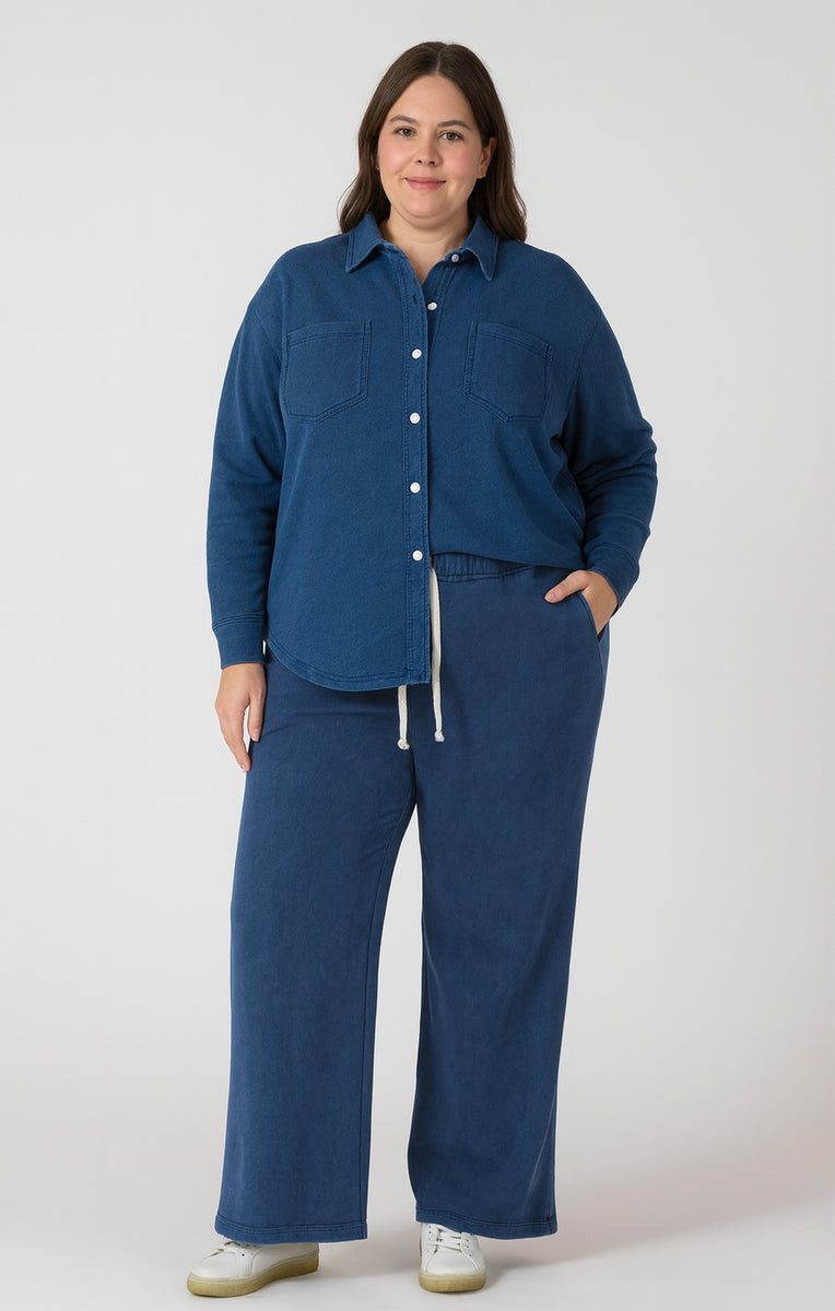 Dex Plus Washed Knit Shirt In Washed Indigo | Free Canada-Wide – The ...