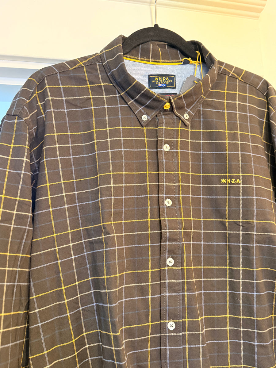 NZA Bruce Stretch Shirt In Green Multi | Free Canada-Wide Shipping ...