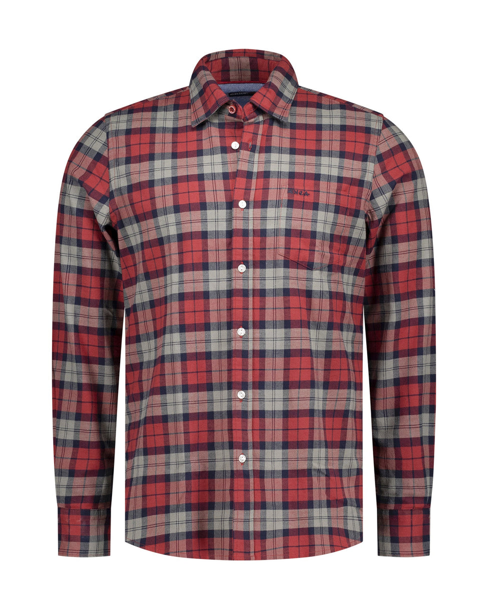 NZA Marcel Stretch Shirt In Cherry Red | Free Canada-Wide Shipping ...