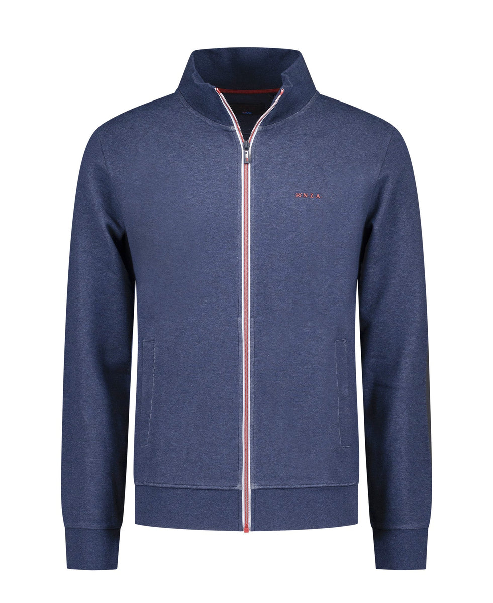 NZA Owen Sweat Cardigan In Icon Navy | Free Canada-Wide Shipping Over ...